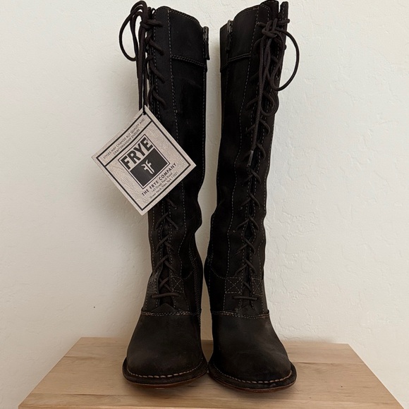 Frye | Shoes | Nwt Frye Villager Lace Up Boots Dark Brown Size 6 | Poshmark